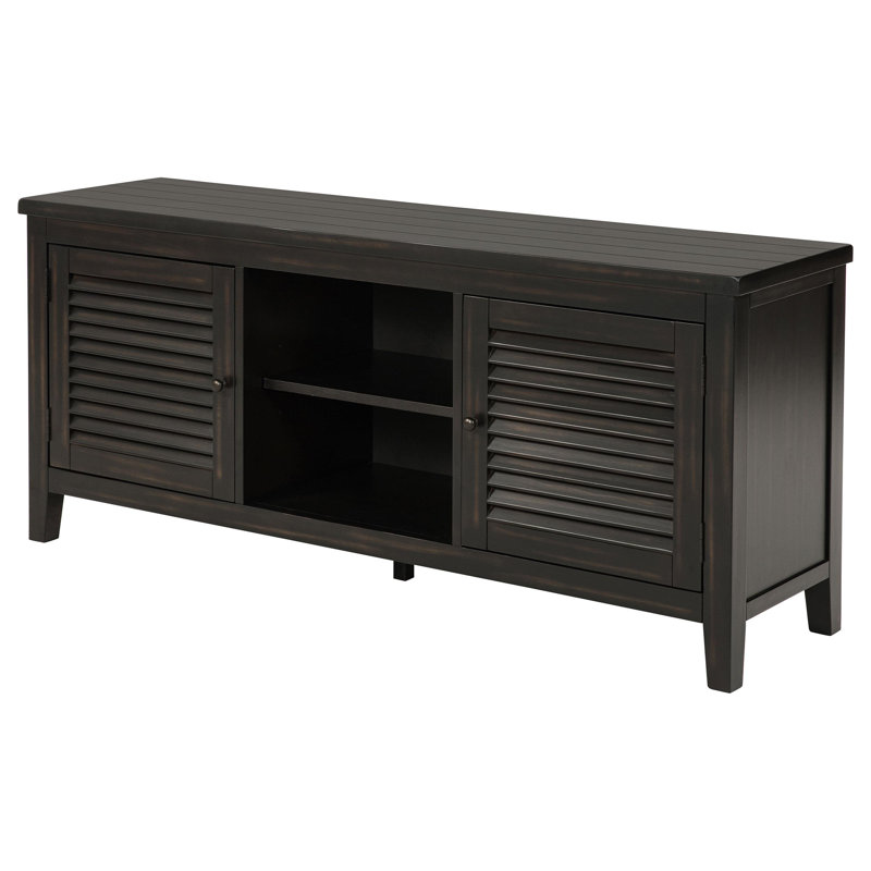 Lark Manor™ Heritage Design - Generoso 2-Door 60-Inch TV Stand Console Distressed Java | Wayfair